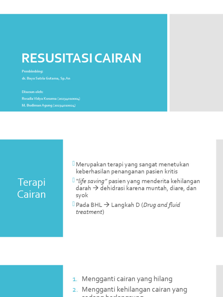 Resusitasi Cairan | PDF