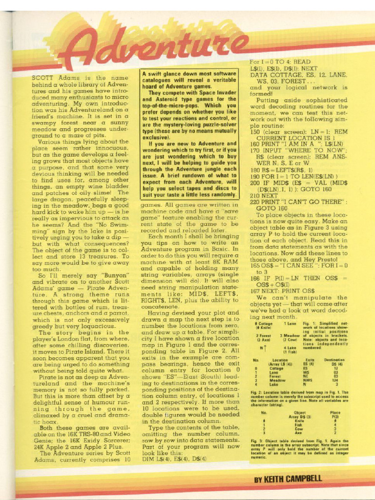 Scott Adams Adventure Column CVG Dec81 | PDF