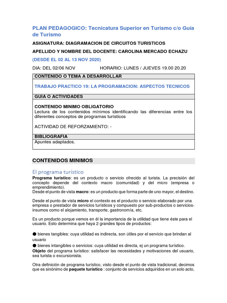 Plan-Pedagogico_DCT_2C_5-Tramo | PDF | Turismo | Business