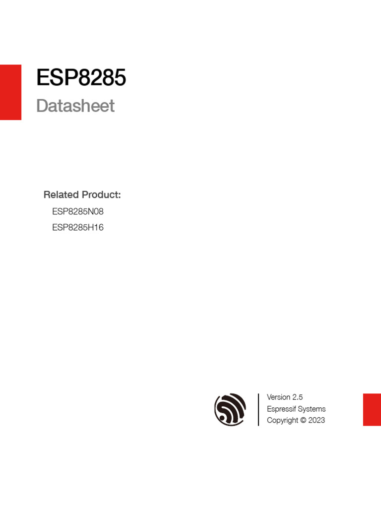 0a-Esp8285 Datasheet en | PDF | Microcontroller | Ieee 802.11