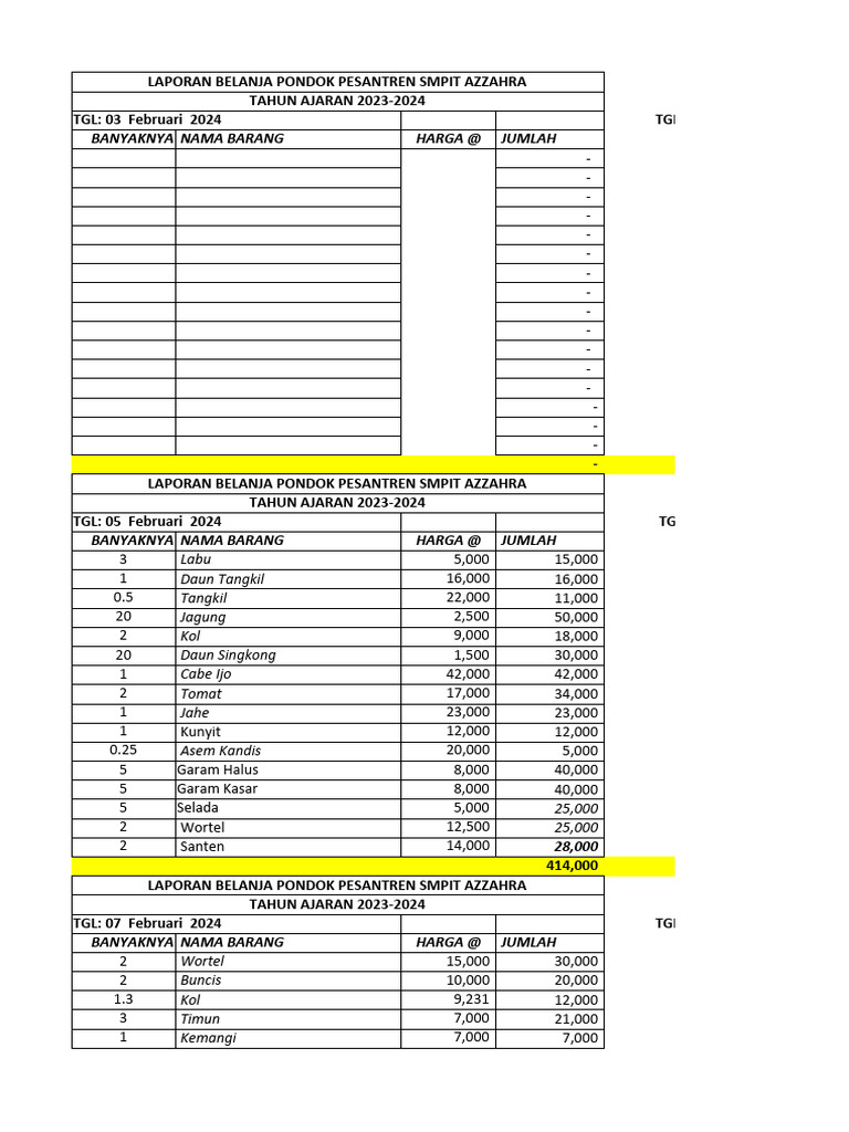Rekapan Bulan Februari 2024 | PDF