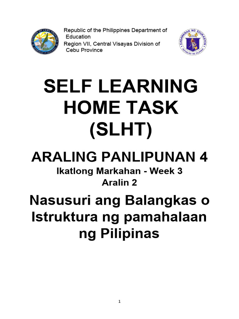 SLHT Ap4 Q3 WK 3 | PDF