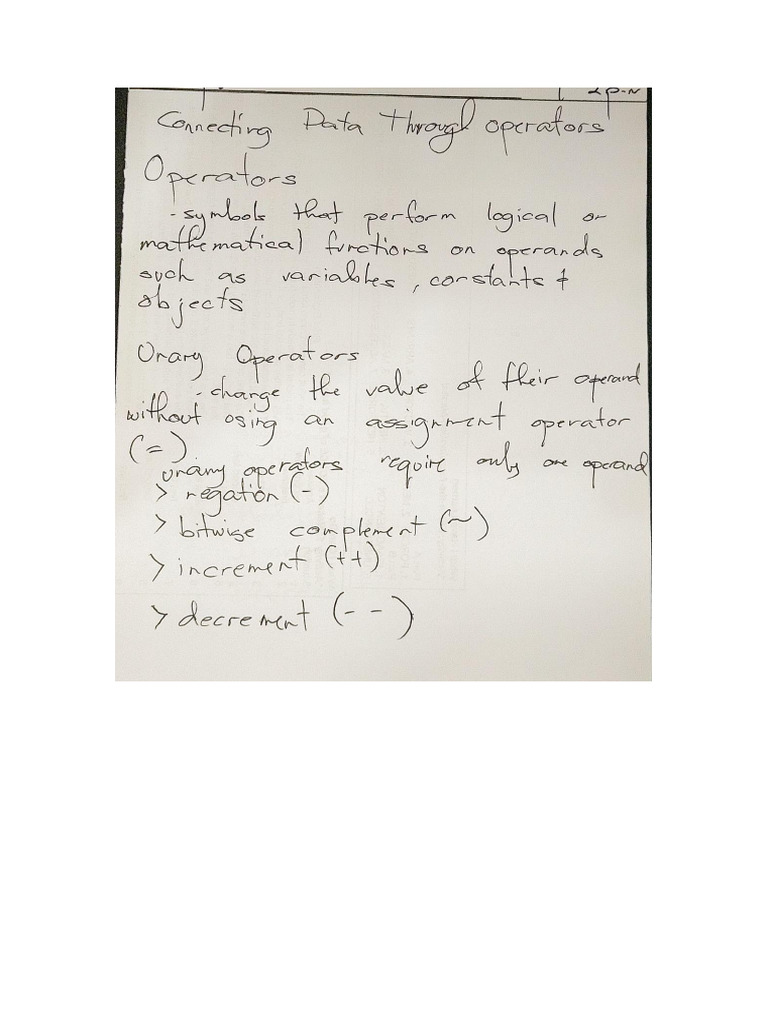 Connecting Data Through Operators | PDF