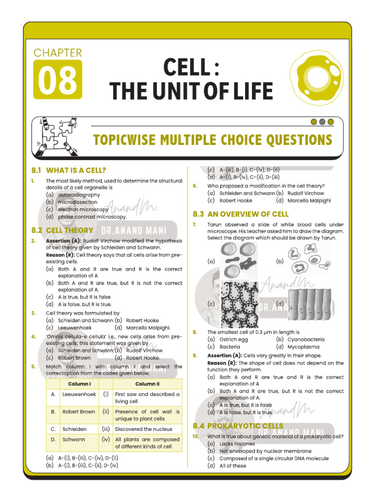 CH 8. Cell - The Unit of Life | PDF