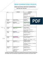 CSEC Exam Timetable May-June 2025 | PDF | Science | Engineering