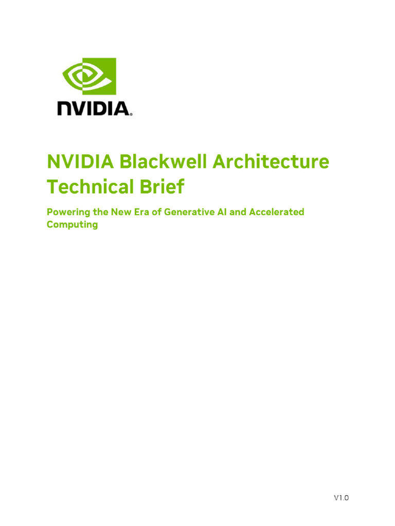 Nvidia Blackwell Architecture Technical Brief | PDF