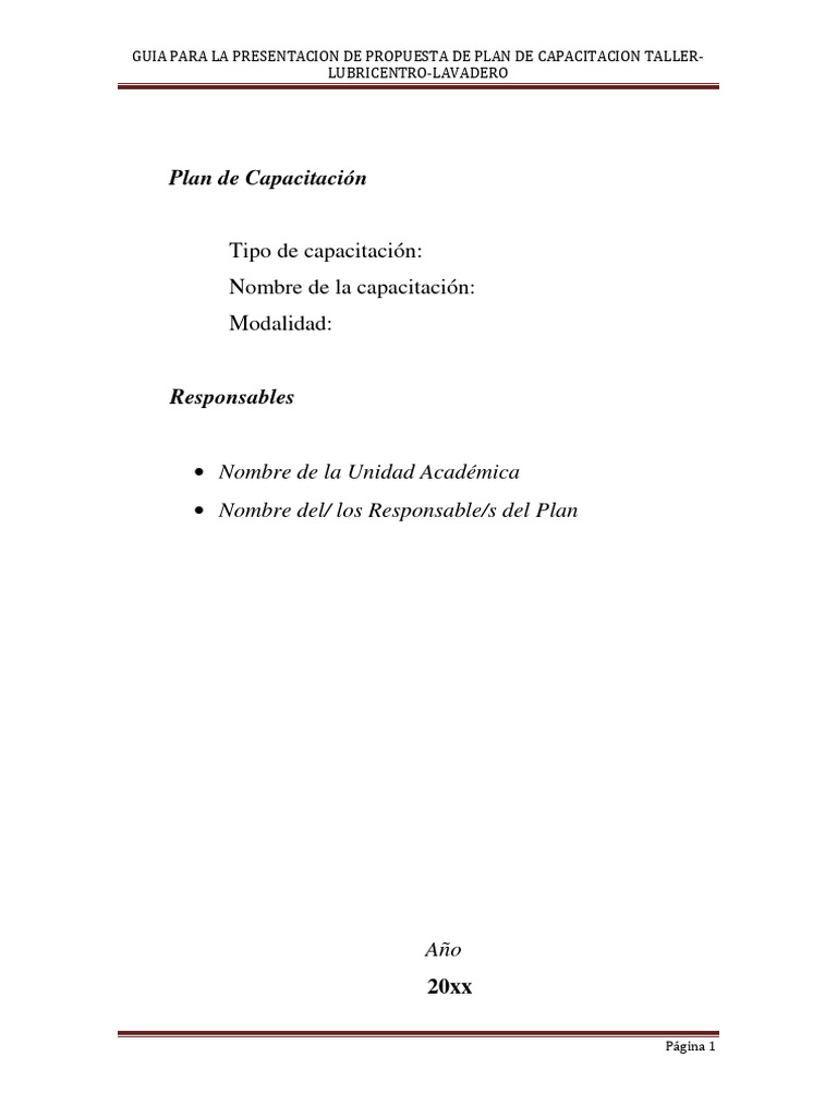 Guia para La Presentacion de Proyectos de Cursos de Capacitacion | PDF | Aprendizaje