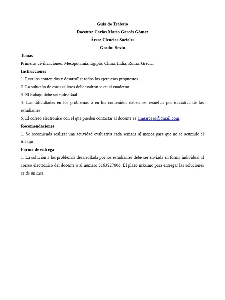 Guía 2 Soc 6. Primeras Civilizaciones | PDF | Antigua Grecia | imperio ...