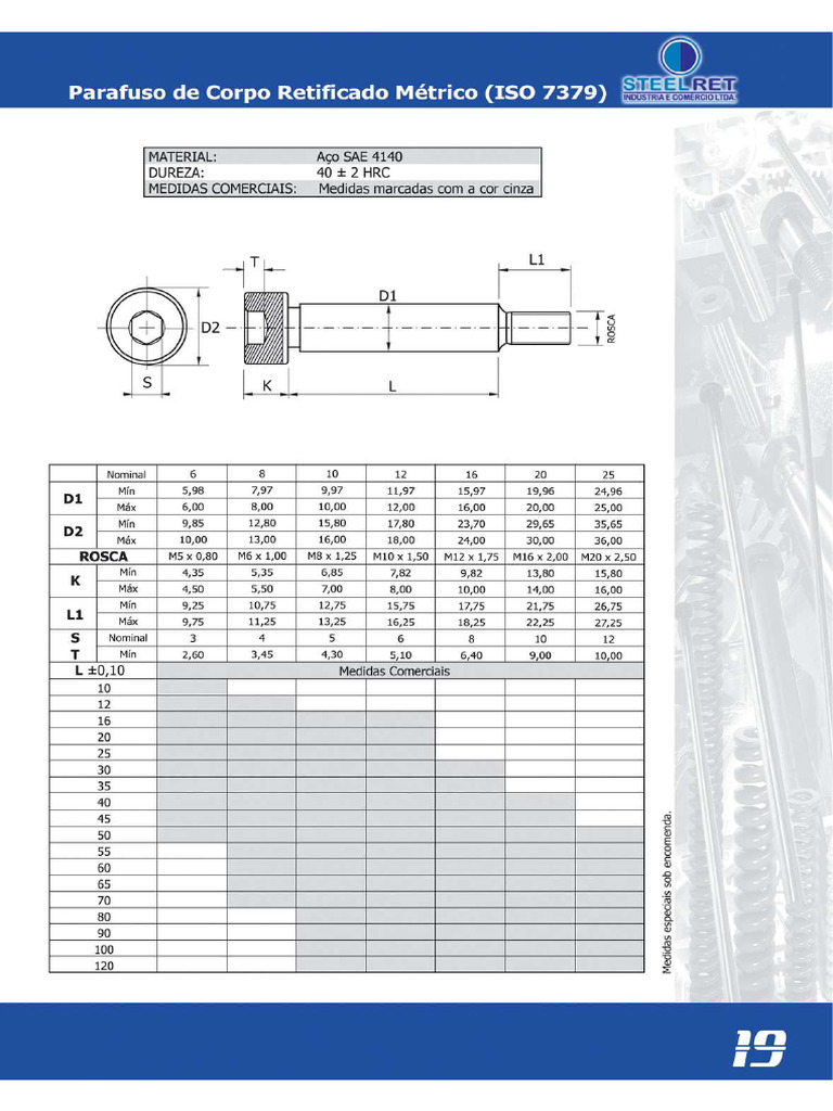Paraf Corpo Retificado Iso7379 | PDF