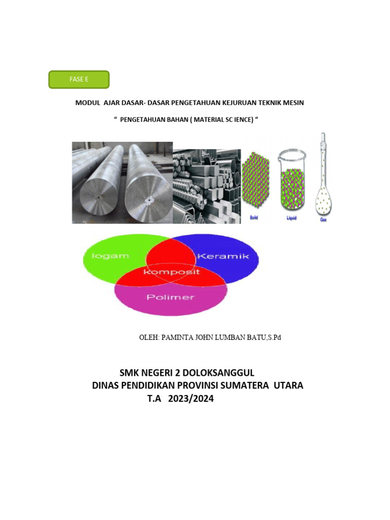 Modul Ajar Bahan Teknik 2024 | PDF | Seni | Komputer