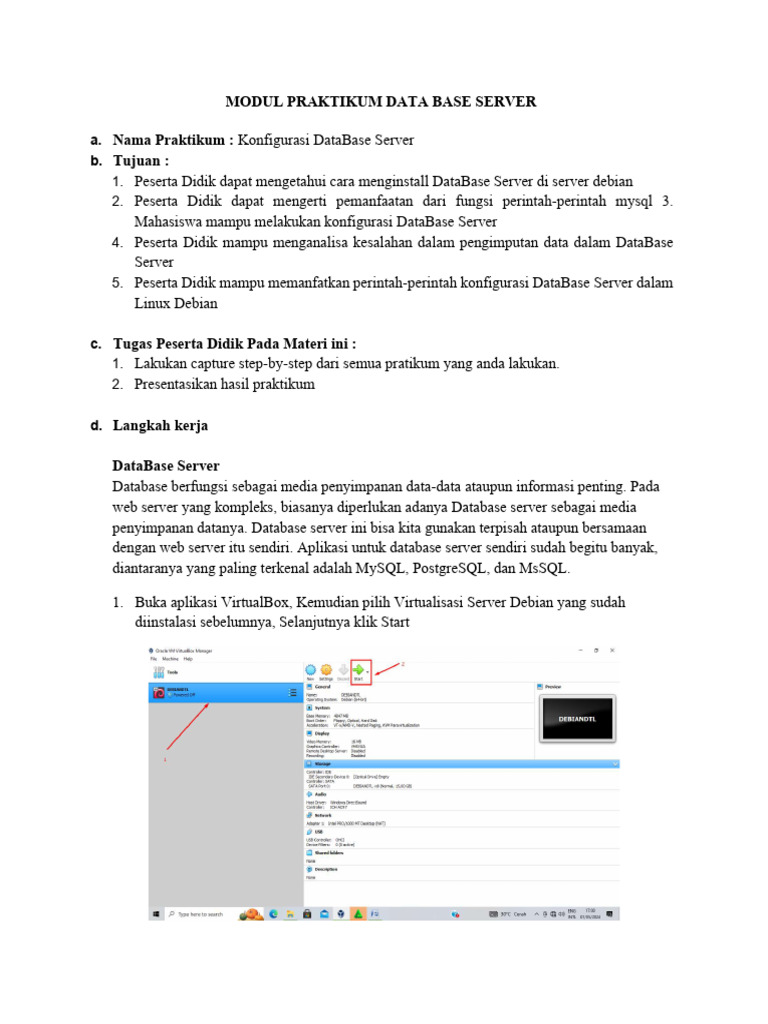 Modul Praktikum Database Server | PDF