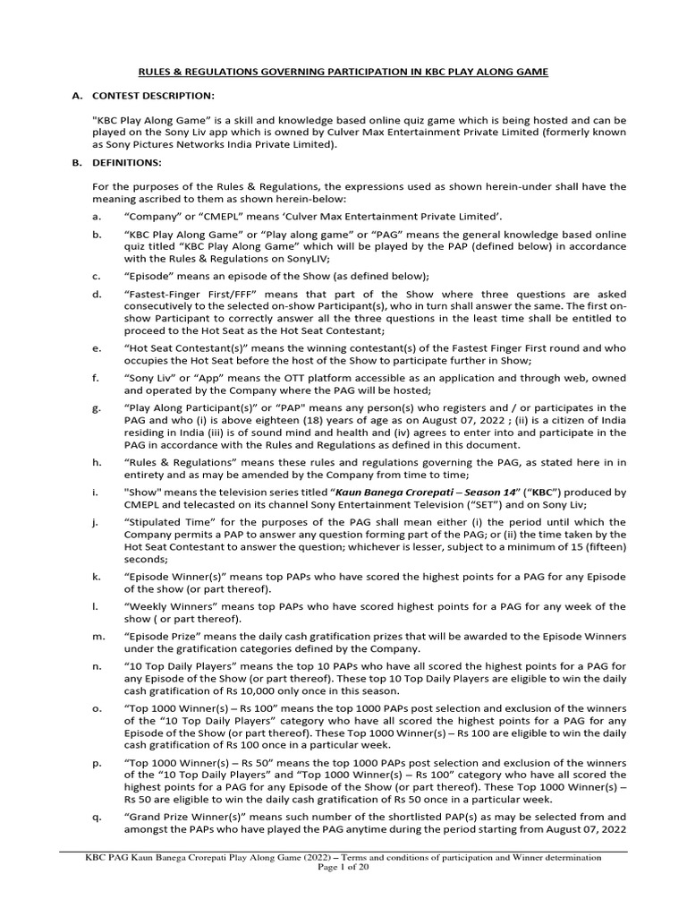 KBC Registration | PDF