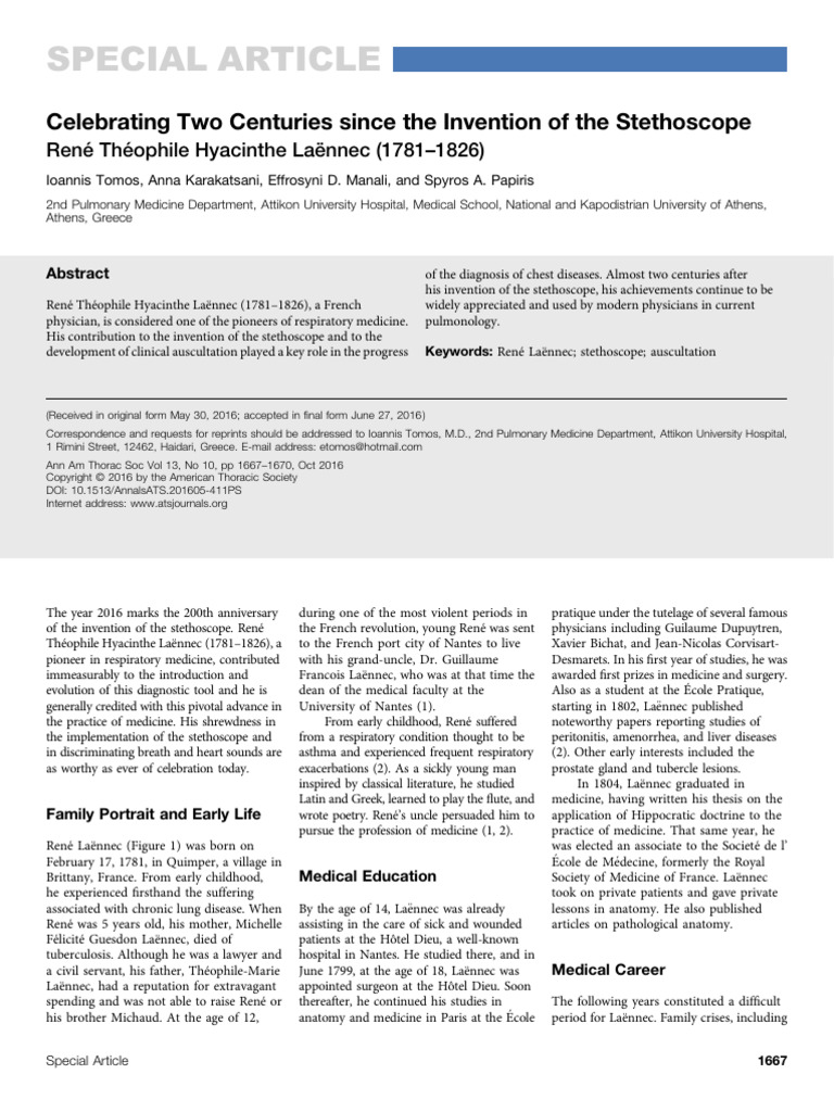 Tomos Et Al 2016 Celebrating Two Centuries Since The Invention of The ...