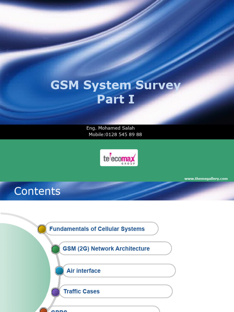 GSM-Part-I | PDF | Channel Access Method | Cellular Network