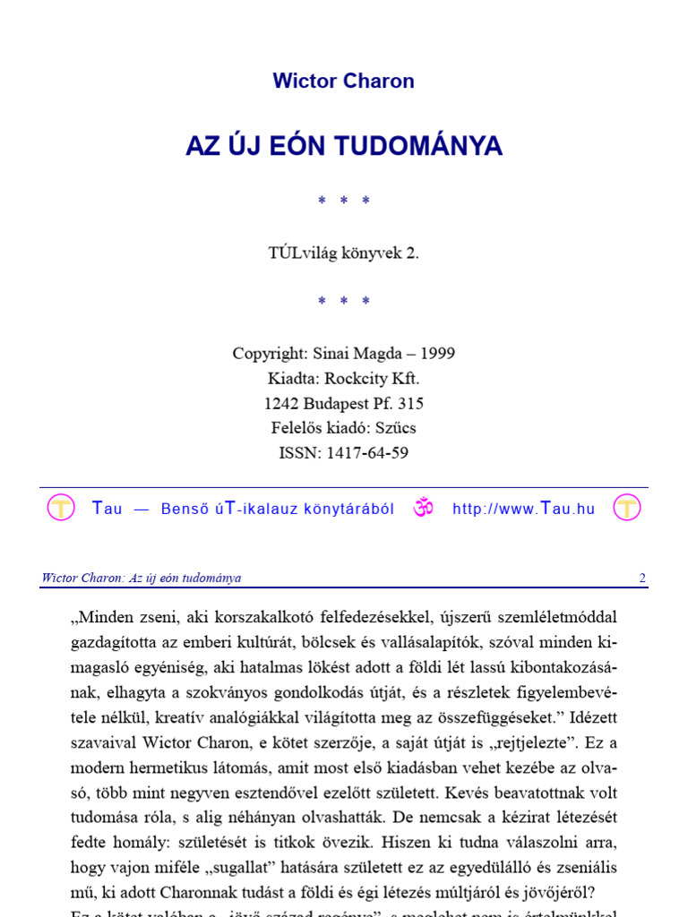 Az Új Eón Tudománya Wictor Charon | PDF