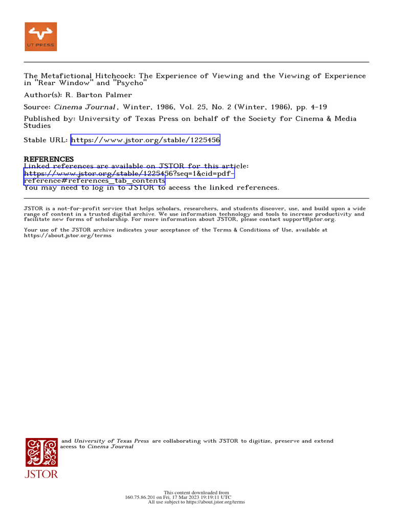 Metafictional Analysis of Hitchcock | PDF | Film Noir | Narrative