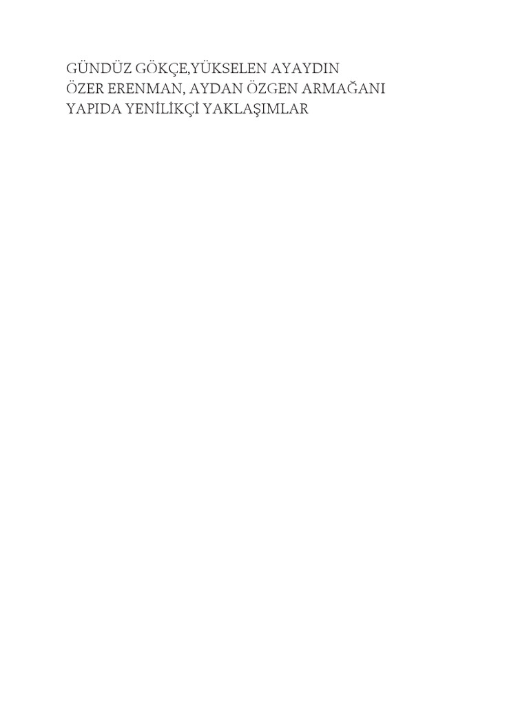 Yapi Kabugu Ve Yenilikci Yaklasimlar | PDF Yapi Kabugu Ve Yenilikci Yaklasimlar | PDF