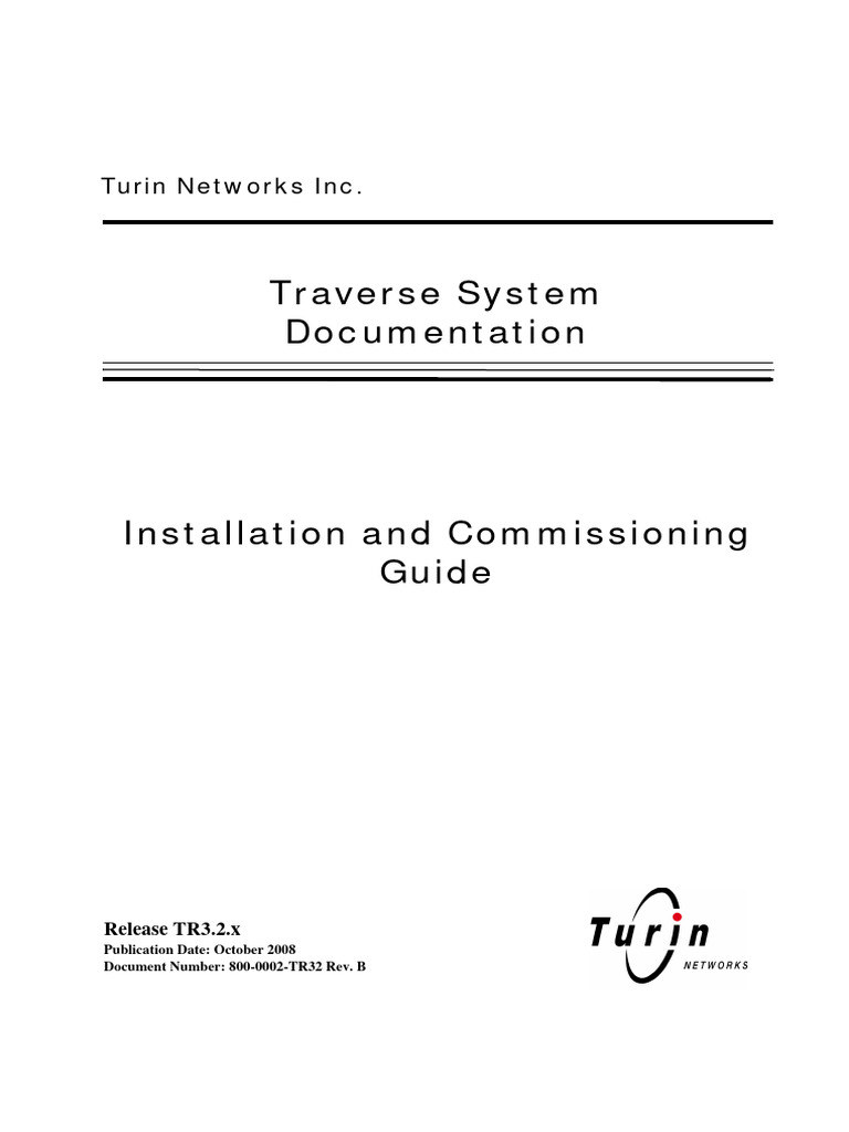800-0002-TR32 Traverse Install and Config | PDF | Documentation ...