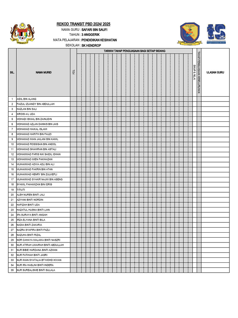 Rekod Transit PBD PK 3 AG | PDF