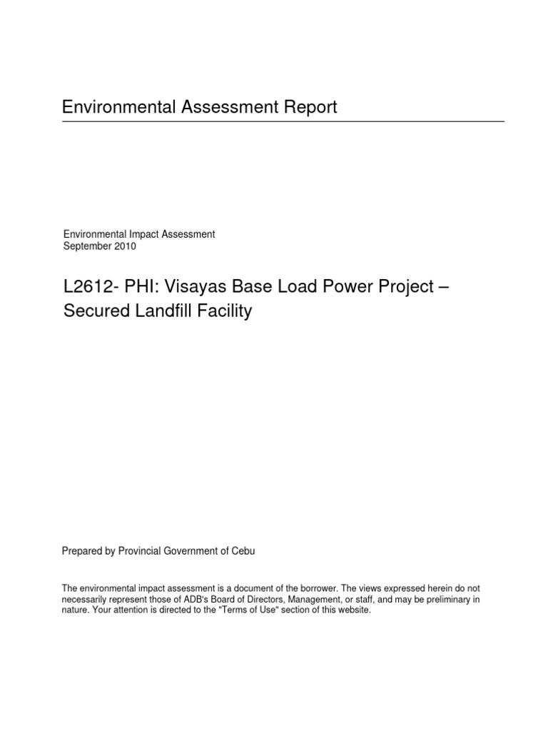 Sample Environmental Assessment | Download Free PDF | Environmental ...