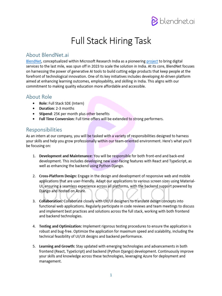 Full Stack Hiring Task - BTS v2 | PDF | Python (Programming Language) | User Interface