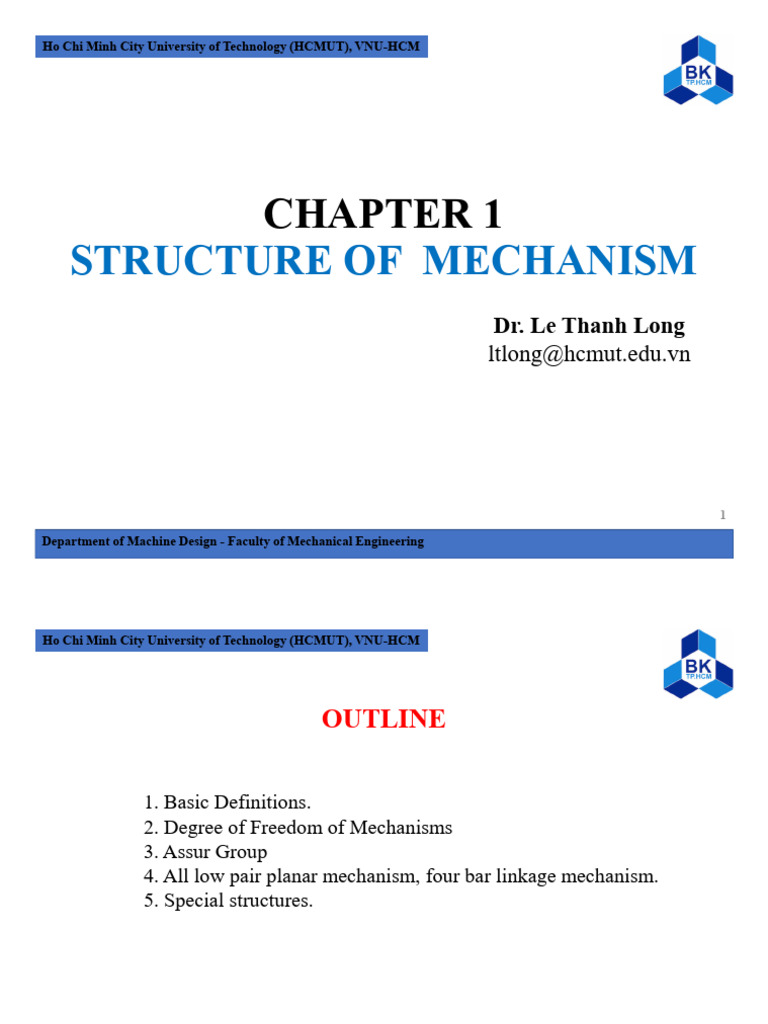 Chapter 1. Structure of Mechanism | PDF | Machines | Kinematics