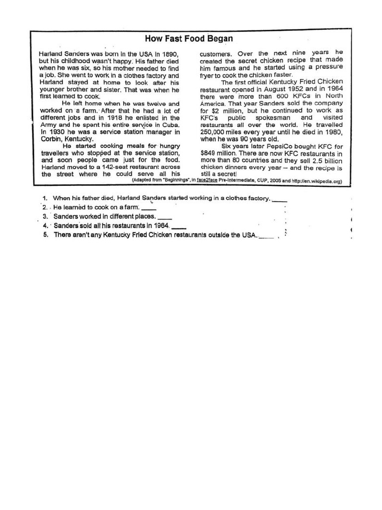 How Fast Food Began | PDF