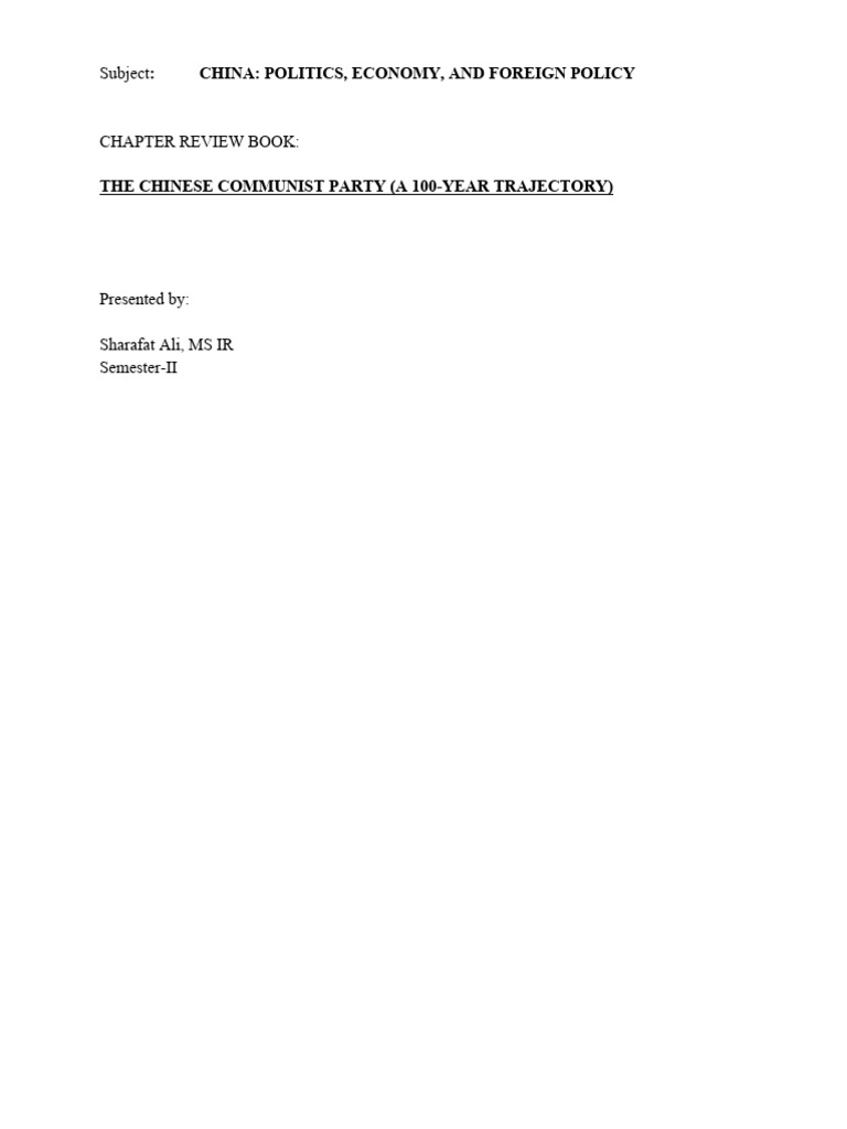 CCP's Democratic Deficit and Global Influence | PDF | Xi Jinping | China