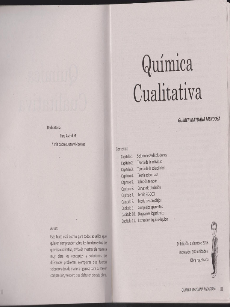 Quimica An - Alitica Cuali - Tativa QMC 220 Libro Teoria | PDF
