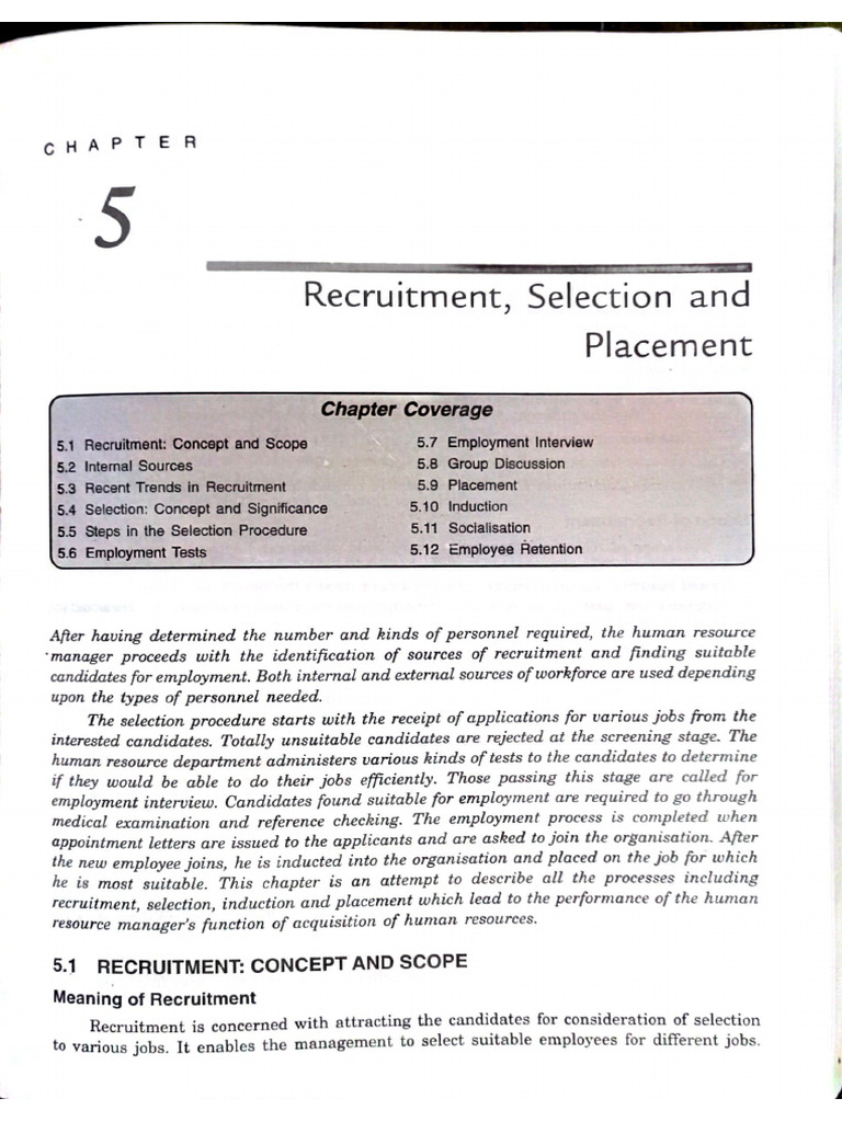 HRM Ch5 (Recruitment, Selection and Training) | PDF