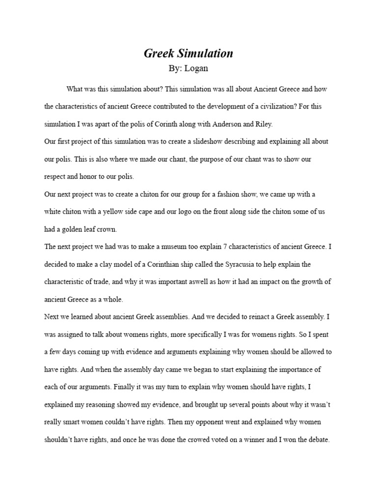 greek simulation | PDF | Ancient Greece | Greece