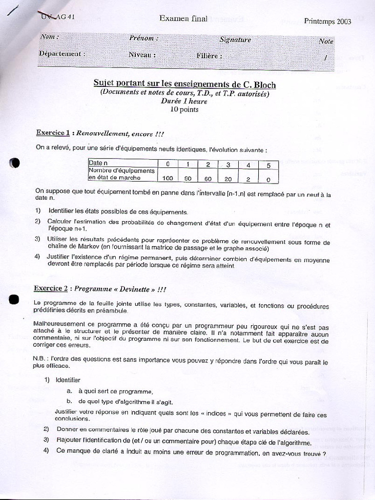 Utbm 2003 Ag41 | PDF