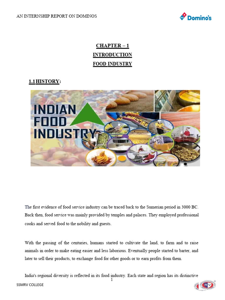 Rohith Internship Project (New Edit) | PDF | Food Industry