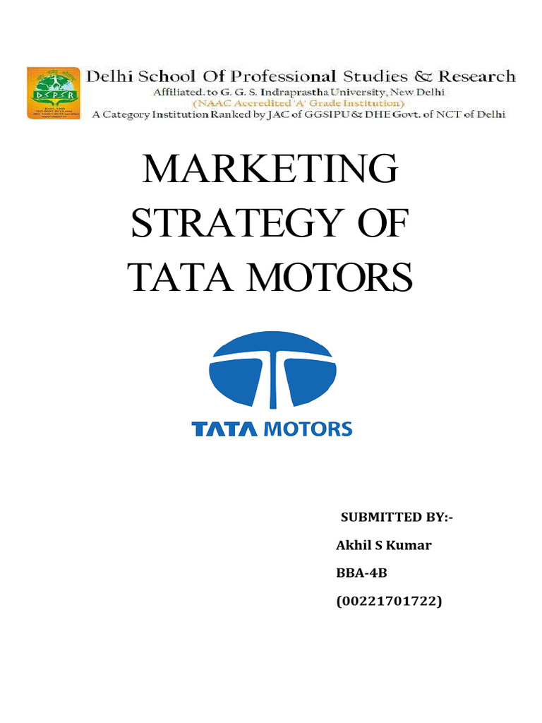Marketing Strategies of Tata Motors | Download Free PDF | Car | Vehicles