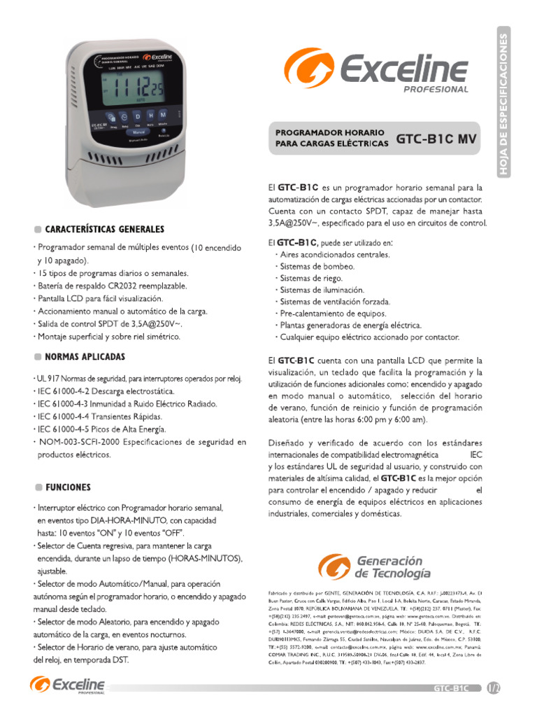 E - GTC B1C MV | PDF