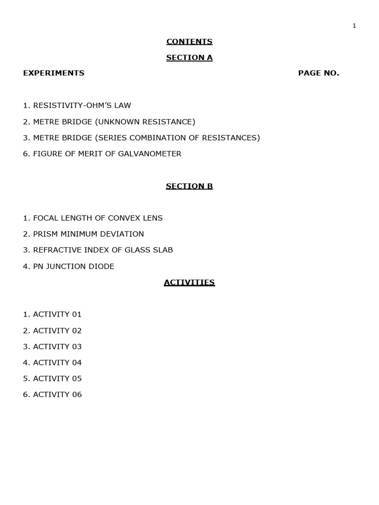 Physics Practical Record: Experiments & Activities | PDF | P–N Junction | Diode