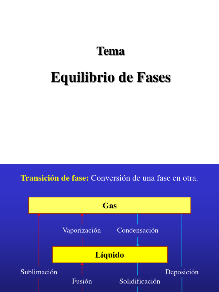 Equilibrio de Fases y Transiciones | PDF | Fase (materia) | Vapor