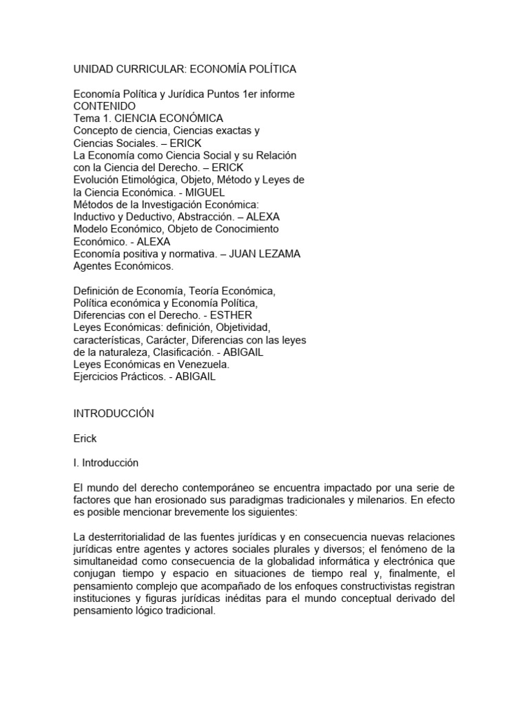 1 Eval 1 Tema Guía de Estudio Economia Informe | PDF | Oferta y demanda | Elasticidad (economía)