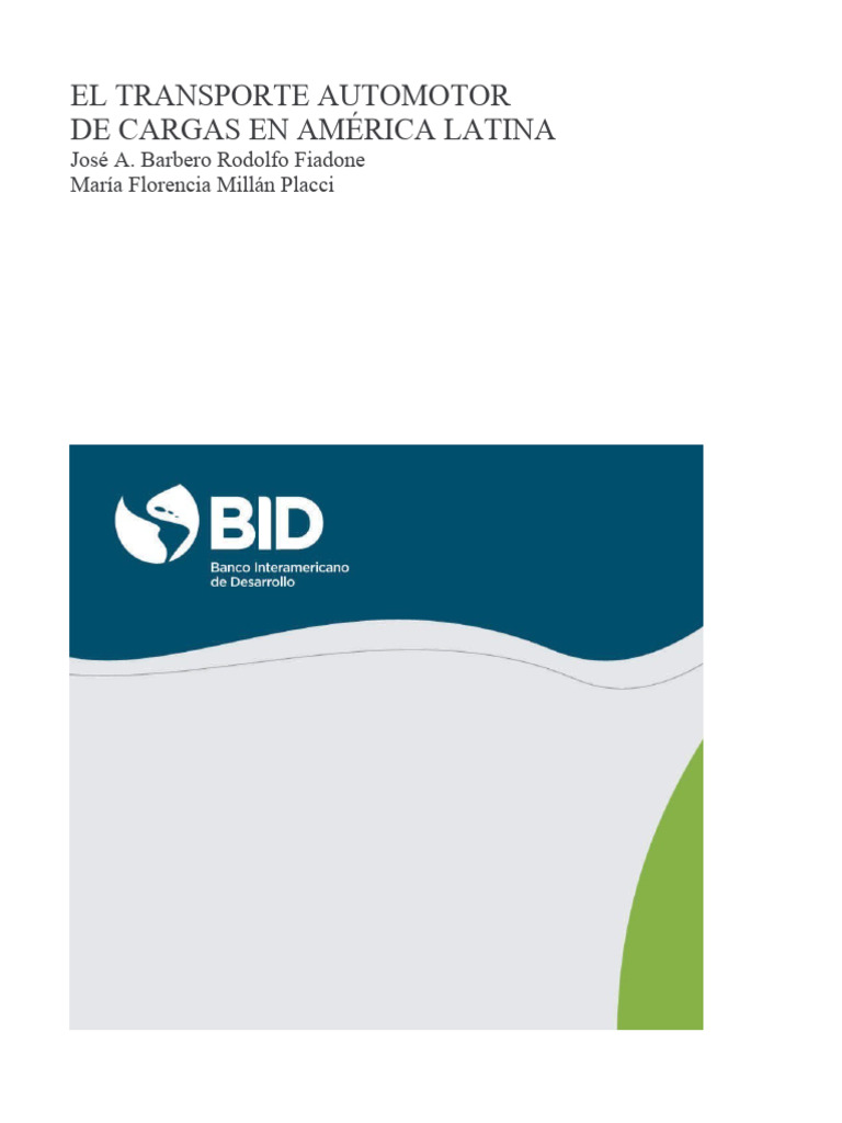 El Transporte Automotor de Cargas en América Latina | PDF | Transporte ...