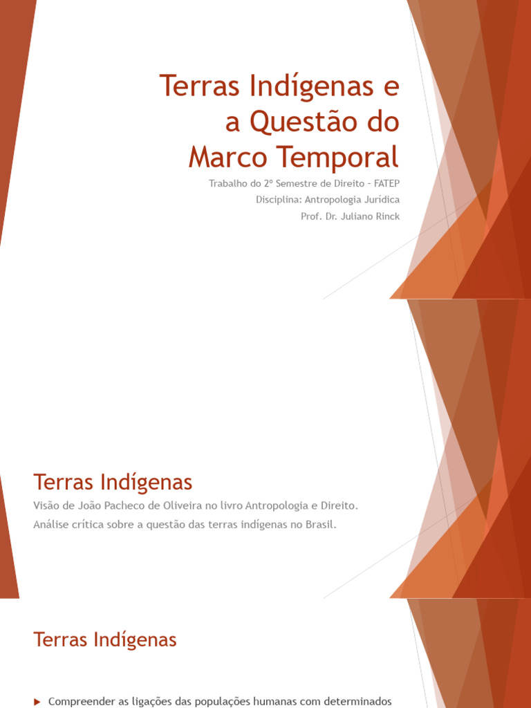 Terras Indígenas e Marco Temporal no Brasil | PDF | Povos indígenas ...