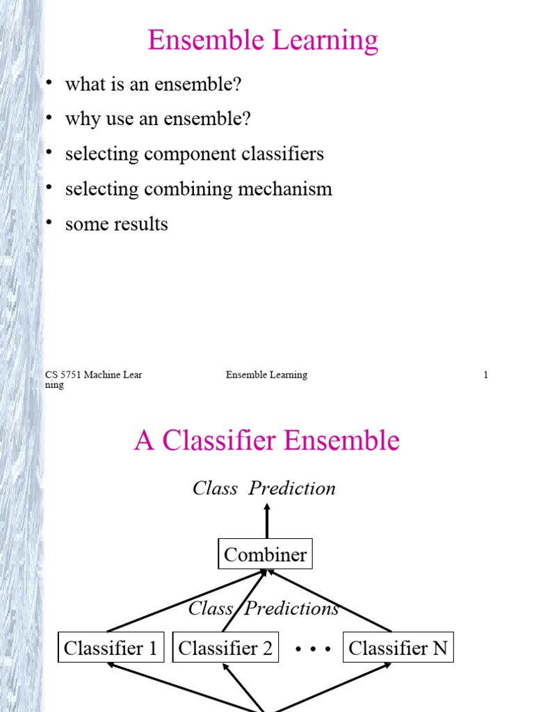 Ensemble 073702 | PDF | Statistical Classification | Machine Learning