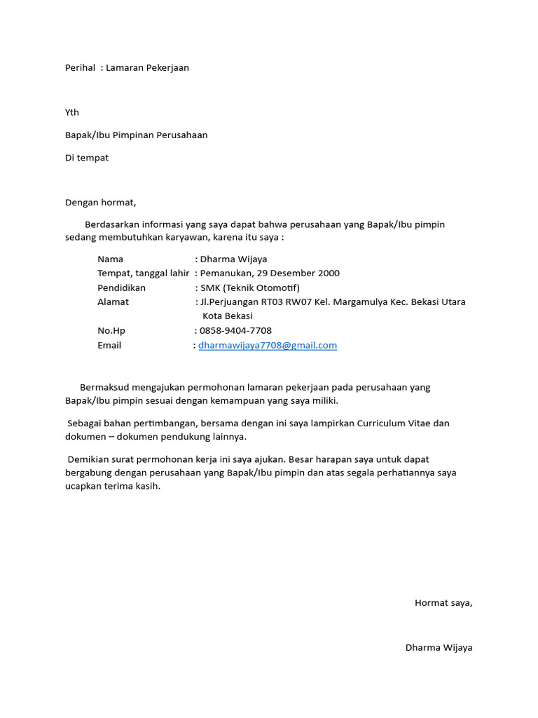 CV Dharma Wijaya | PDF