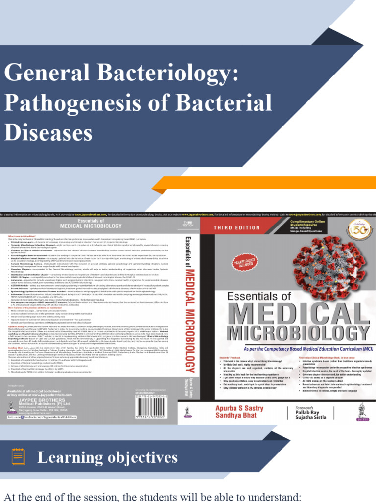Chapter 3.6 - Pathogenesis of Bacterial Infections | PDF | Pathogen | Bacteria