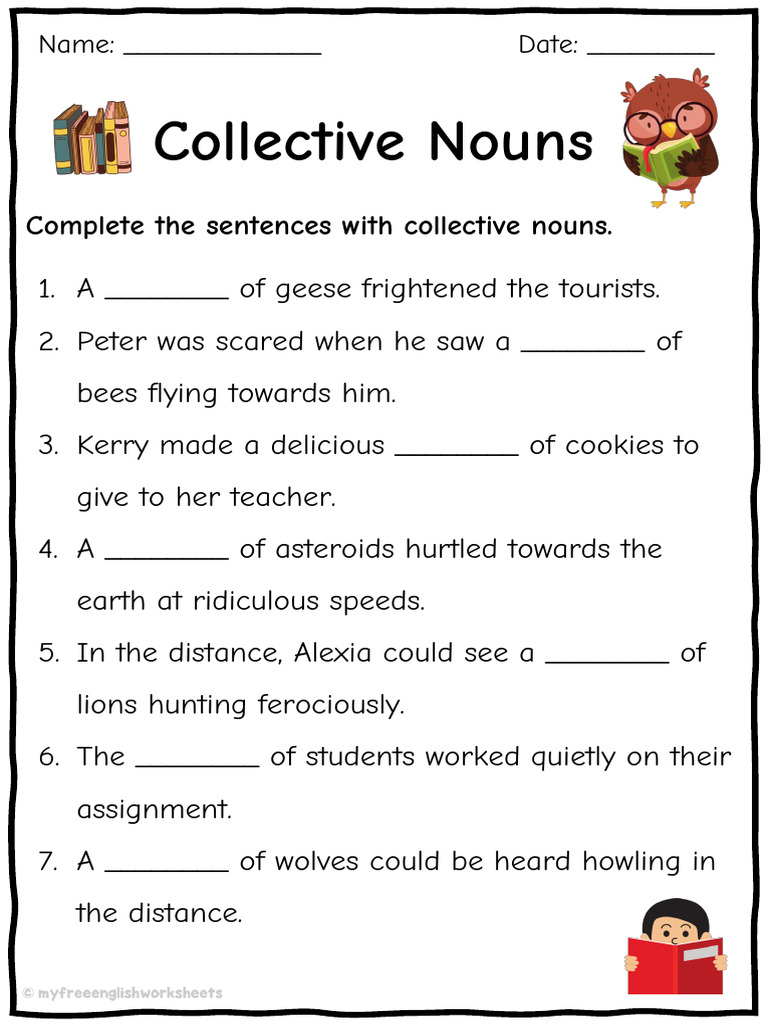 Collective Nouns Exercise and Answers | PDF