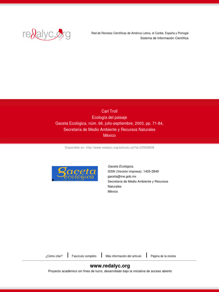 Ecologiadapaisagem Carl Troll | PDF | Suelo | Paisaje