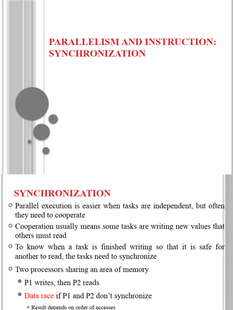 L9 - Parallelism and Instruction Synchronization | PDF