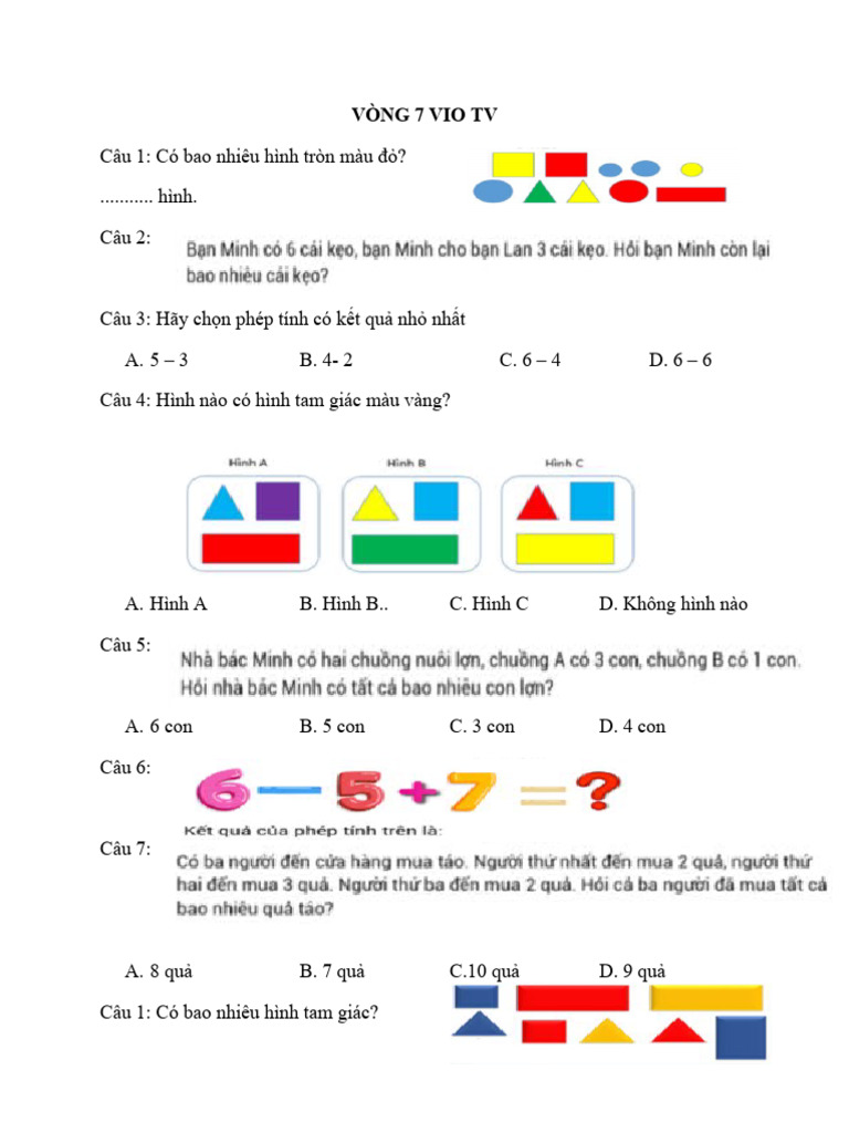 VÒNG 7 VIO TV Word | PDF