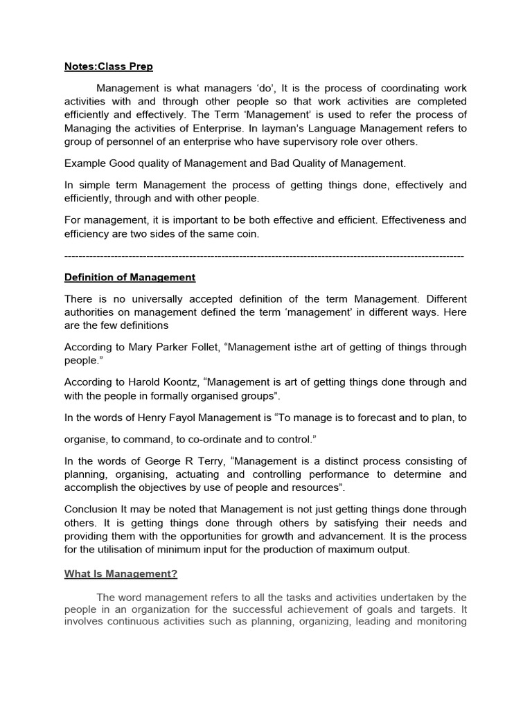 Fom Unit I Part1 | PDF | Goal | Employment