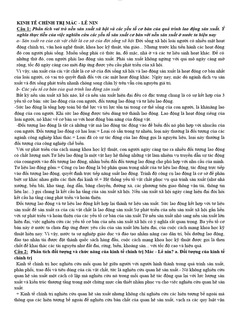 KTCT Tai Lieu On Tu Luan | PDF