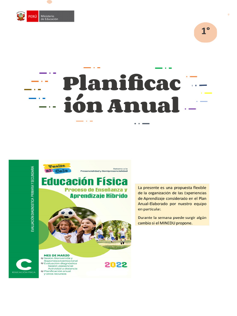 1°program Anual EEFF-1 | PDF | Evaluación | Aprendizaje